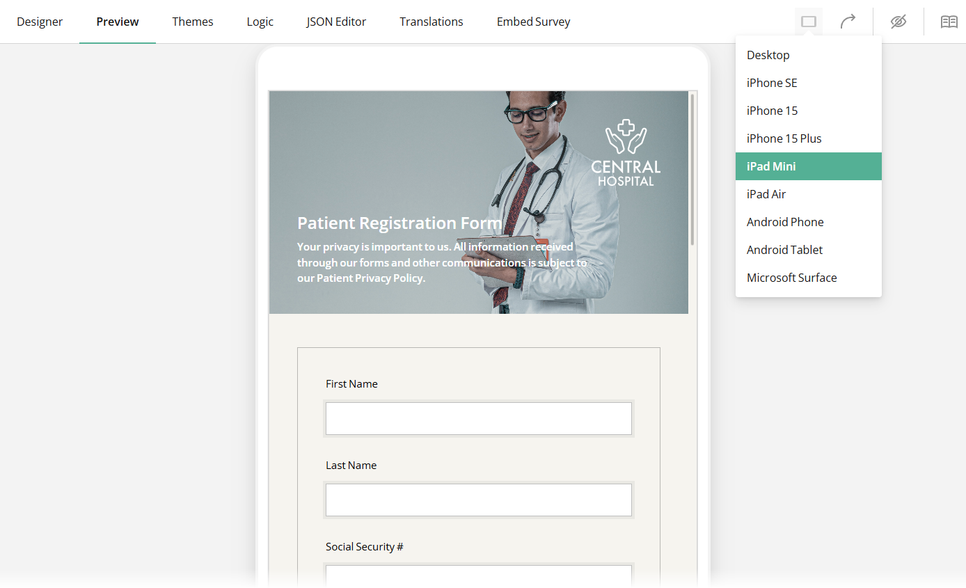 Survey Creator - SurveyJS