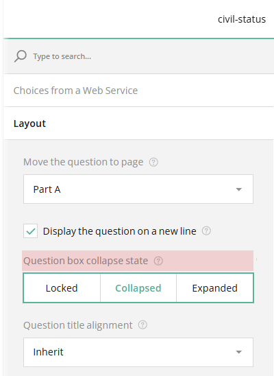 General Survey Layout Settings - SurveyJS