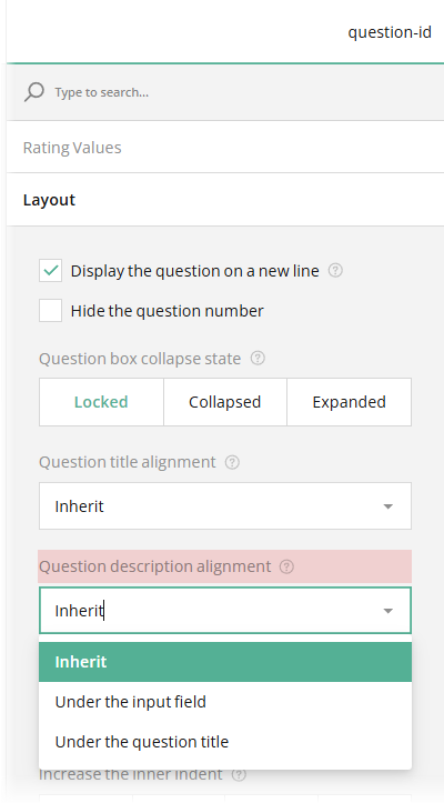 General Survey Layout Settings - SurveyJS