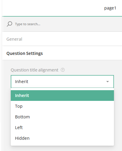 General Survey Layout Settings - SurveyJS
