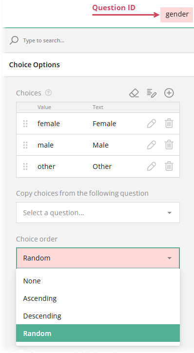Randomization within a Form