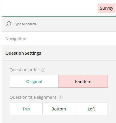 Randomization within a Form